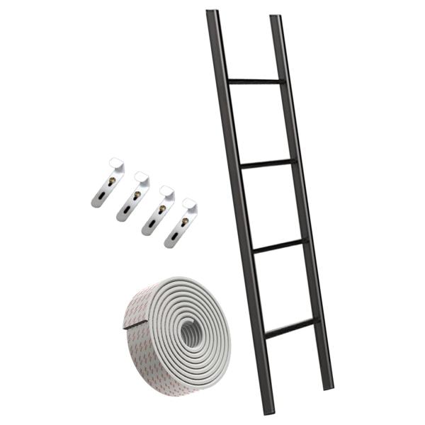 商品名:  DARZYS Bunk Bed Ladder, RV Bunk Ladder, Bunk Ladders for Travel Trailers Black Metal Campervan Elevated Bed Ladde ...