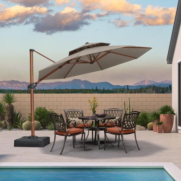 商品名: パープルリーフ 11フィート パティオ 大型 カンチレバー傘 アウトドア ラウンド 木製傘 オフセット傘 高耐久 日傘 ガーデンデッキプール用 ヘザートープ PURPLE LEAF 11ft Patio Large Cantile...