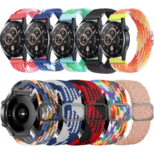 商品名: QHBAMD ゴムバンド10本パック Samsung Galaxy Watch 7 6 5 4 40mm 44mm/Watch 6 4 Classicバンド 42mm 46mm 43mm 47mm/アクティブ 2.20mm 調節可...