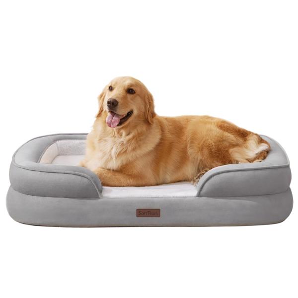 商品名:  Soft Touch Orthopedic XL Dog Bed for Large Dogs with Faux Fur Top, Waterproof Pet Couch Bed with Removable Washabl...