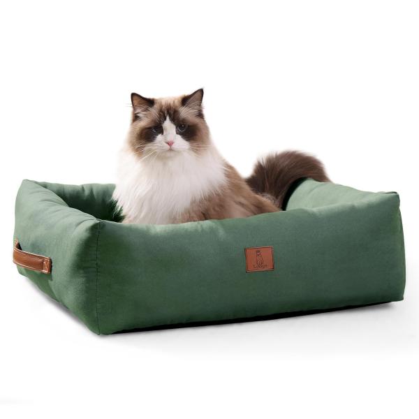 商品名:  Looyn 20In Dog Bed for Small Dogs &amp; Cats - Washable Rectangle Cat Kitten Bed for Indoor Pets, Cozy Cute Puppy ...