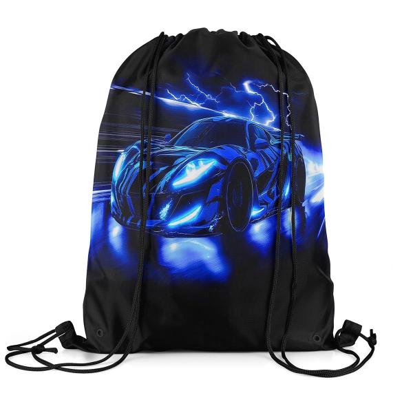 商品名:  jejeloiu Race Car Sports Drawstring Sackpack 13"x15.7" Speed Sports Car Drawstring Backpack Extreme Sports Drawstr...