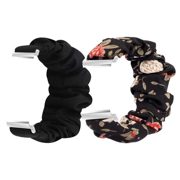 商品名: Lamshaw FITVII Nexa、HM21、HM68、H86、HM57、HM78、H56スマートウォッチフィットネストラッカーバンド、18mm、20mm、22mmに対応 布製 伸縮性 シュシュゴム レディース かわいい交換用...