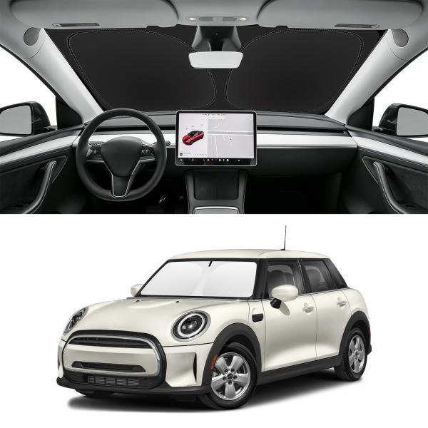商品名: ミニクーパー用サンシェード フロントガラスサンシェード 2015-2023 2024 2025 BMW Mini Cooper F55 アクセサリー フロントウィンドウシールド サンバイザー プロテクター 紫外線 熱をブロック S...