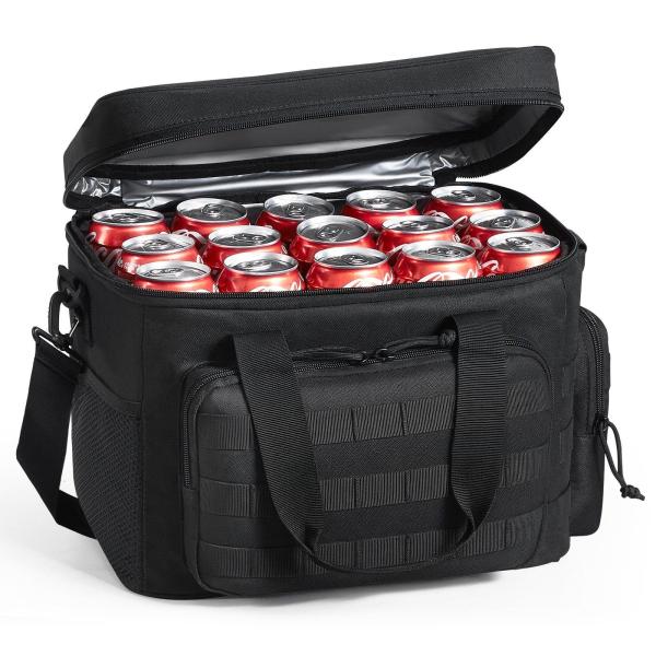 商品名:  Cooler Bag, 20L Insulated Lunch Bag with Molle Design and Multi-Pocket, 600D Cooler Lunch Box with Removable Stora...