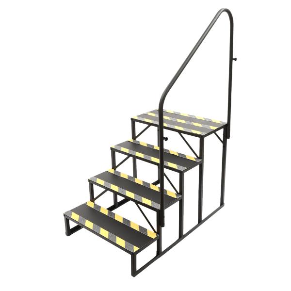 商品名:  LIAPDG Mobile Home Stair, 4 Steps RV Steps with Handrail Indoor/Outdoor Porch Steps with Handrails with Reflective...
