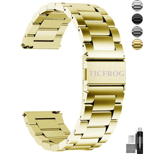 商品名: TICFROG クイックリリース22mmメタルチェーンウォッチバンドストラップ Samsung Galaxy Watch 46mm Galaxy Watch 3 45mm Gear S3 Frontier/Classic、Garm...