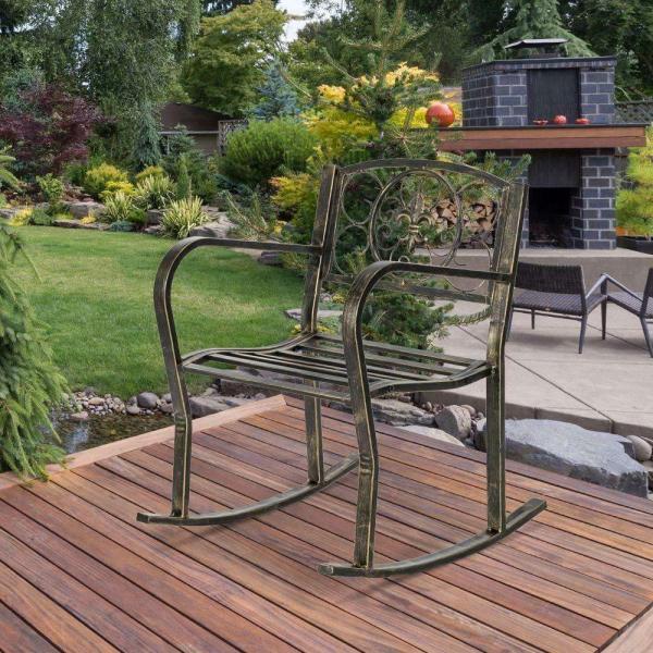 商品名:  WDYB Metal Rocking Chair Porch Rocker Balcony Deck Outdoor Garden Seat Living Room Padro Chair Rocking chair Rocke...
