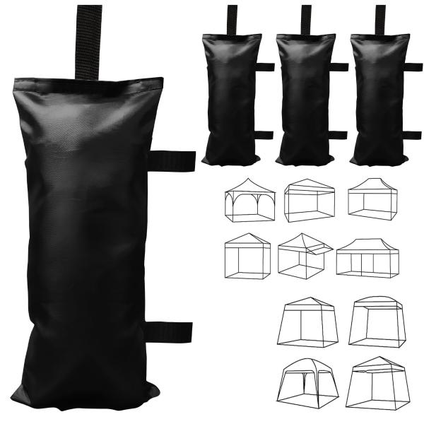 商品名: Luma Shades(ルマシェード) 高耐久キャノピーウェイトサンドバッグ 4個セット 丈夫なアウトドアサンドバッグ テントの安定性 120ポンド 防水サンドバッグウェイト ポップアップキャノピー パティオ傘 ガゼボ用 ブラック...