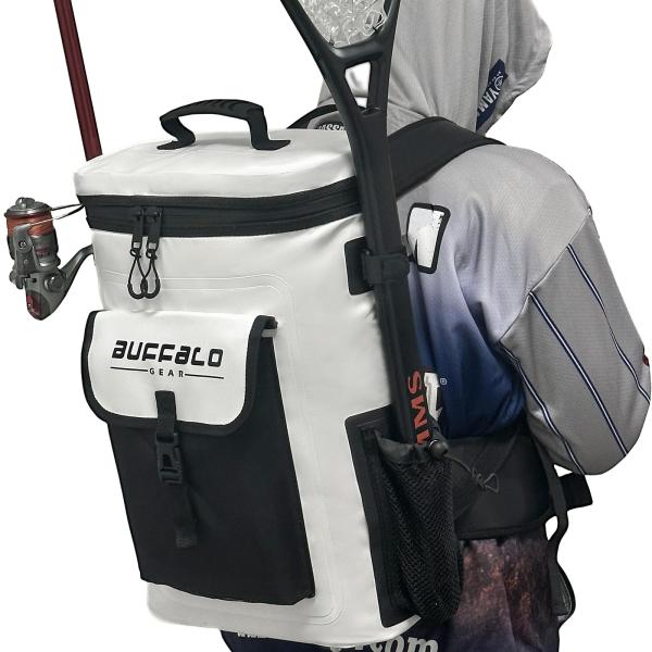 商品名: Buffalo Gear フィッシュクーラーバックパック 20L 22クォート 断熱フィッシングクーラーバッグ 排水プラグ付き 防水キルバックパック Buffalo Gear Fish Cooler Backpack 20L 22...