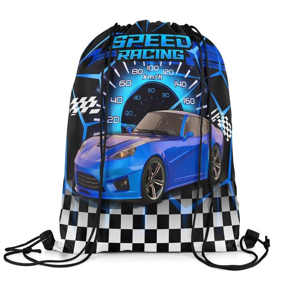 商品名:  Feelyou Blue Racing Car Drawstring Bags Extreme Sport Games Sports Gym String Bag Sports Car Drawstring Backpack C...