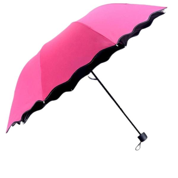 商品名:  Black Rubber Umbrella 6 Color Fun Creative Water Umbrella Women's Fashion Folding Flouncing Umbrella Double Layer ...