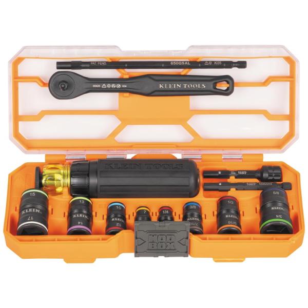 商品名:  Klein Tools 65242 KNECT Impact Socket Set, Ratcheting Screwdriver Set, 1/4-Inch Drive, SAE and Metric Flip Sockets...