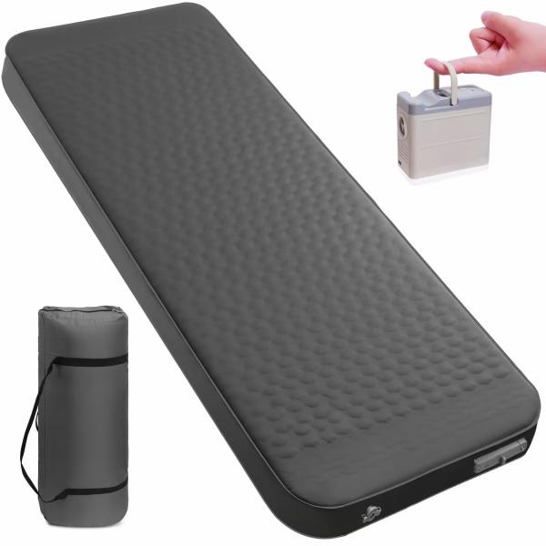 商品名: TPYOCQU 自動膨張式スリーピングパッド 電動ポンプ付き TPYOCQU Self Inflating Sleeping Pad with Electric Pump, 4”Ultra-Thick Memory Foam Ca...