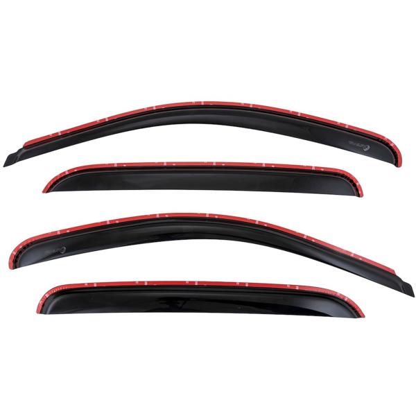 商品名:  TrailFX Acrylic Rainguards Fits 2007-2013 Chevrolet Silverado 1500 Low Profile in-Channel Smoke Window Vents Snap-...