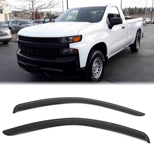 商品名:  FREEMOTOR802〓 Tape-on Side Window Visors Wind Deflectors Rain Sun Guards Vent Visors, Compatible with 2019-2025 Ch...