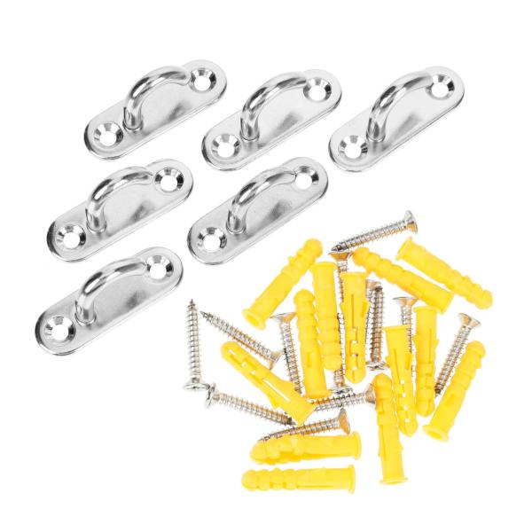 商品名:  GLEAVI 6pcs Heavy Duty Stainless Steel Ceiling Hooks Oval Open Hooks for Wall Mounting for Hanging Plants Ropes an...