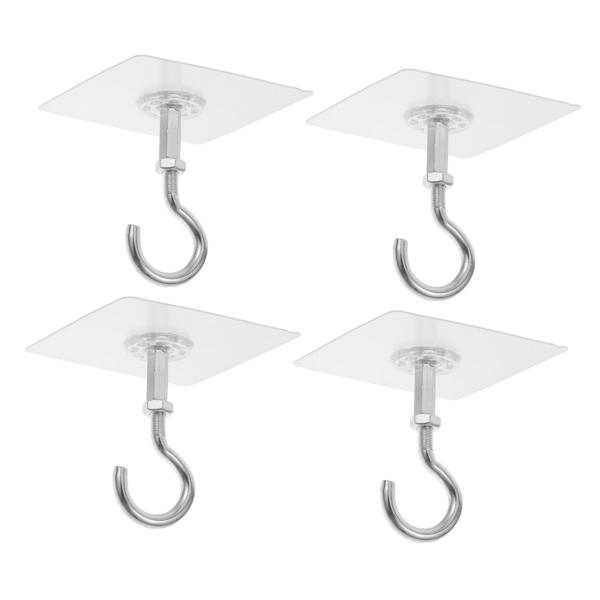 商品名:  WHAMVOX 4pcs Heavy Duty Ceiling Adhesive Hooks No Drill Utility Hooks for Hanging Plants Wind Chimes and Lanterns ...