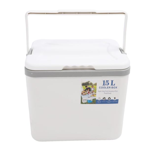 商品名:  15L Insulated Portable Cooler, Hard Cooler Box for Outdoor Picnic Fishing, Food Grade EPS Material, Efficient Cool...