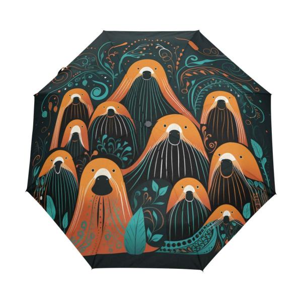 商品名:  KAAVIYO Cute Artwork Small Walruses Umbrella Windproof Automatic Foldable Umbrells Auto Open Close for Men Women K...
