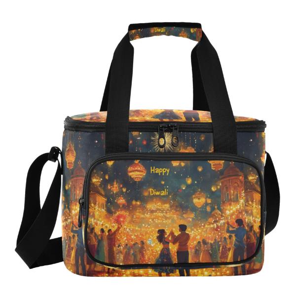 商品名: Happy Diwali ライトクーラーボックス トラベルクーラー 小型 クーラーランチボックス Happy Diwali Light Cooler Box, Travel Cooler, Small Cooler Lunch B...