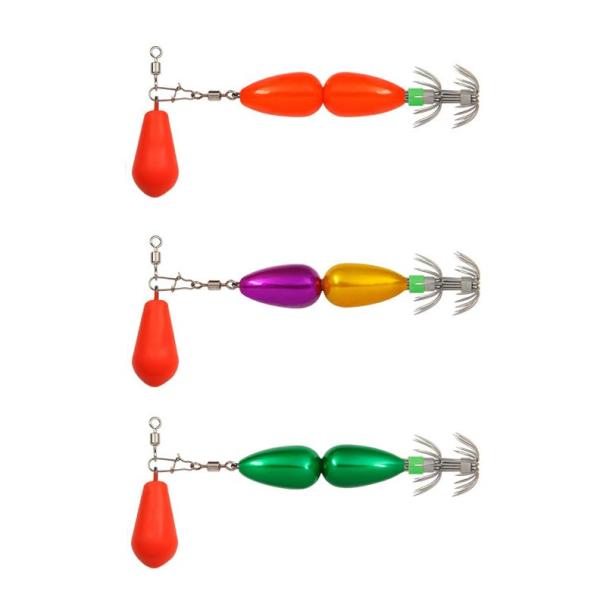 商品名:  KTGCOZS Pack of 3 Squid Jigs Sea Fishing Octopus Hook Squid Umbrella Hook Fishing Lure Calamary Bait Catcher for O...