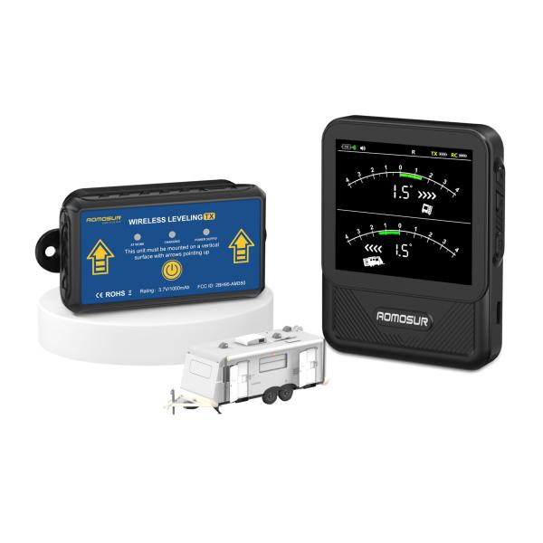 商品名: AOMOSUR RVレベリングシステム、スマート電子キャンパーレベラー、自動トレーラーレベル表示、クールガジェットRVアクセサリー、専用ポータブルスクリーン AOMOSUR Wireless RV Leveling System,...