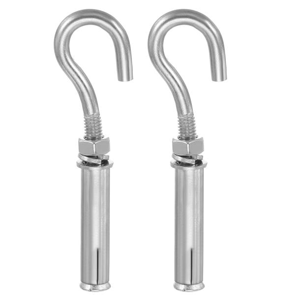 商品名: MECCANIXITY コンクリート壁フック M6x90mm 拡張ショルダーアイボルト オープンカップフック 304ステンレススチール 屋内 屋外 天井 コンクリート壁用 2個パック MECCANIXITY Concrete Wa...