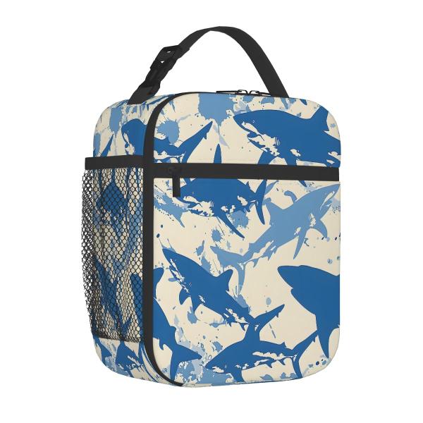 商品名: Sharks (シャークス) メンズ レディース ランチボックス 断熱 漏れ防止 ランチトートバッグ クーラー ミールボックス トート ラージ ランチバッグ クーラー 食事準備 ピクニック フードバッグ 旅行 ピクニック 仕事用 ...