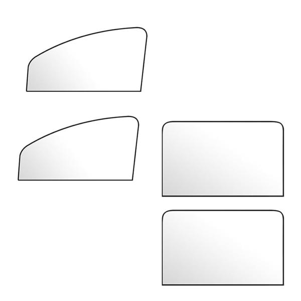 商品名: MOXRUQ ウィンドウシェード4点、100%ブロックライトカーウィンドウカバー、フロント/リアサイドウィンドウプライバシーカーテン、折りたたみ式通気性日焼け防止プライバシーシェード、車用サマーインテリアアクセサリー(シルバー) ...