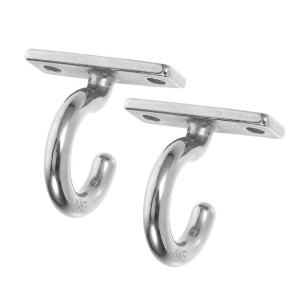 商品名:  Luxshiny 2pcs Stainless Steel Ceiling Hooks Heavy Duty Hanging Hooks for Clothes Plants and Kitchen Utensils Easy ...