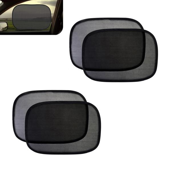 商品名: ベビー用カーウィンドウシェード ダブルレイヤーデザイン サイドウィンドウガラス 透明アイソレーションメッシュスクリーン、日焼け防止とサンシェードブロッカー、グレアシールド保護、メッシュカーウィンドウシェード(4パック) Car W...