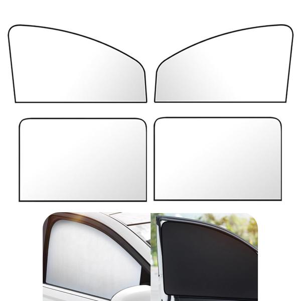 商品名: Polcatay 車用サイドウィンドウサンシェード 4個 涼しく保つ プライバシー保護カバー フロントとリアウィンドウに最適なカバー熱シールド 車の吸着取り付け用 サンシールド (シルバー) Polcatay 4 PCS Car ...