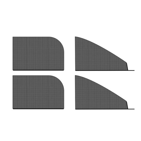 商品名: Polcatay サイドウィンドウサンシェード4点セット 2層デザイン 通気性 断熱 プライバシーカバー メッシュウィンドウフリー ほこりや日焼け防止カバー、SUV用ユニバーサル(ブラック) Polcatay 4 PCS Side...