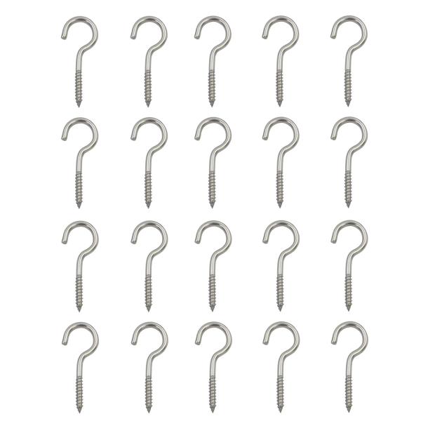 商品名: UPUPMOON 20個パック 2-1/2インチ 304ステンレススチールスクリューフック アイボルト天井ハンガー オープンループ付き 耐荷重180ポンド 屋内外での使用に最適 UPUPMOON 20-Pack 2-1/2 Inc...