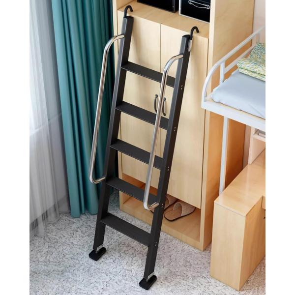商品名:  DEGQSTPC Replacement Aluminum Bunk Bed Ladder, Lightweight Sturdy Aluminum Step Ladder, Black RV Camper Bunk Ladde...