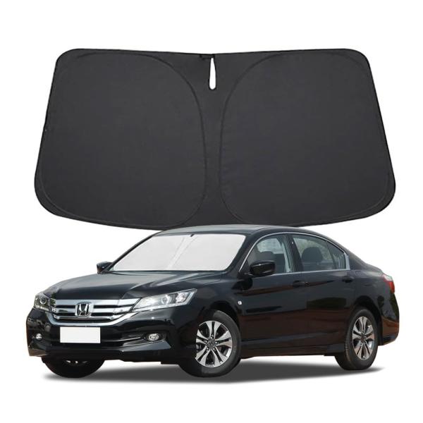 商品名: フロントガラス サンシェード ホンダ アコード 2013-2017用 フロントウィンドウ サンバイザー プロテクター ホンダ アコード アクセサリー 折りたたみ式 サンシェード 240T 反射ポリエステル 紫外線をブロック 車を涼...