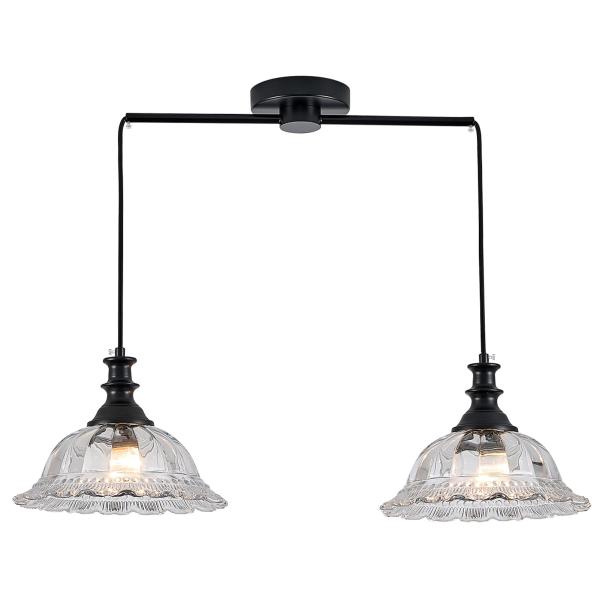 商品名:  HDDFL 2 Light Pendant Light Fixtures Modern Glass Hanging Lights with Adjustable Cord for Kitchen Island Dining Ro...