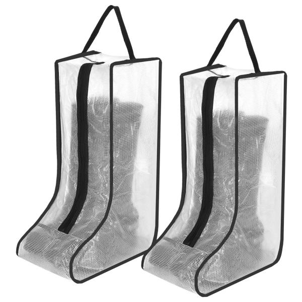 商品名: ブーツ収納バッグ2点。, ブラック, 2 Tall, クリア。 2 Pcs Clear Tall Boot Bags for Cowboy Boots, Visualization Boot Storage Bag, Waterp...