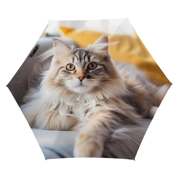商品名:  Siberian Forest Cat Travel Umbrella for Rain Windproof 5 Folding Compact Umbrella Auto Open Closeブランド: Generic商品サイ...