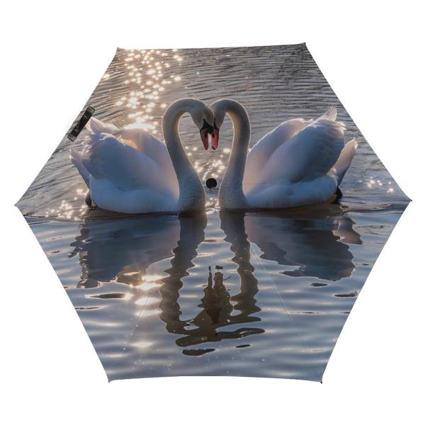 商品名:  Beautiful Animal Swan Travel Umbrella for Rain Windproof 5 Folding Compact Umbrella Auto Open Closeブランド: Generic商品...