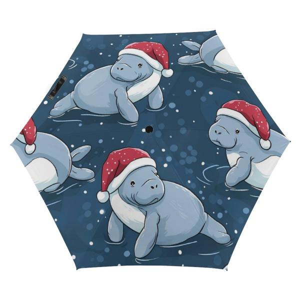 商品名:  Christmas Floaty Travel Umbrella for Rain Windproof 5 Folding Compact Umbrella Auto Open Closeブランド: Generic商品サイズ: ...