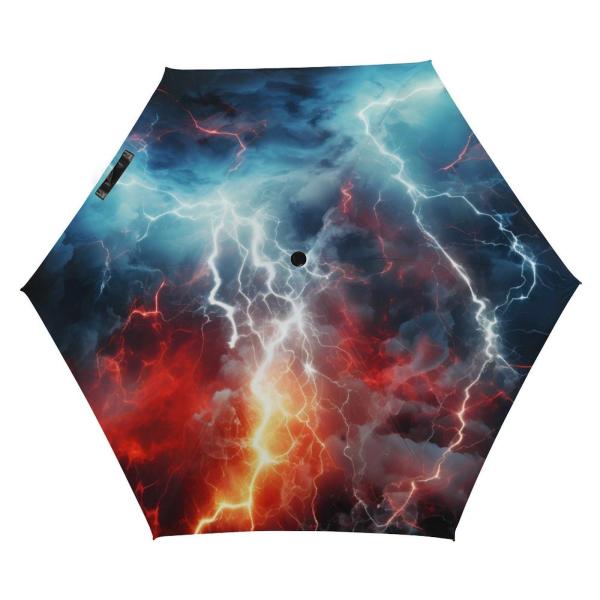 商品名:  Thunderbolts Travel Umbrella for Rain Windproof 5 Folding Compact Umbrella Auto Open Closeブランド: Generic商品サイズ: One ...