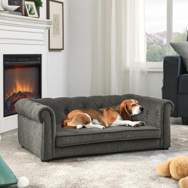 商品名:  38.9" Durable Elevated Dog Sofa,Rectangle Pet Bed,Comfortable Dog Couch,Modern and Stylish Dog Sofas for Medium an...