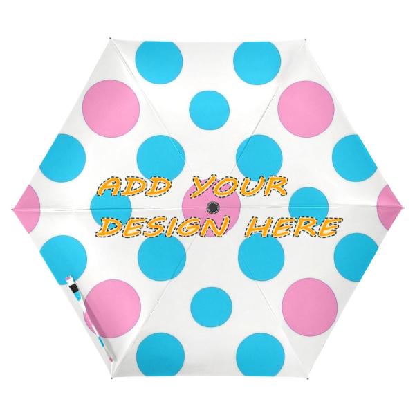 商品名:  miaozhen custom UV 50+ automatic umbrella Trendy Polka Dot Peach Blue Perfect for Car, Golf, and On-Go with patter...