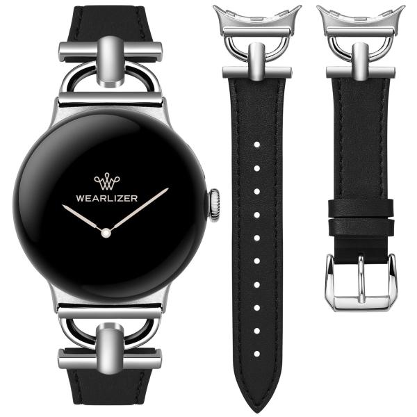 商品名:  Wearlizer Leather Bands Compatible with Google Pixel Watch 4/3 41mm/Pixel Watch 2/1 Band Women, Dressy Designer Sl...