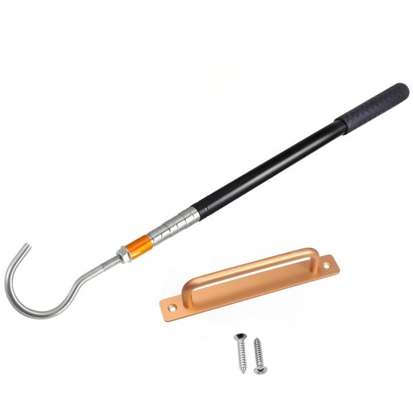 商品名: WYBDANS屋根裏はしごプルダウンシステムキット、伸縮式プルロッドポール最大60インチ延長、アルミニウム合金ハンドルと屋根裏はしごアクセサリー用ステンレススチールフック付き WYBDANS Attic Ladder Pull D...