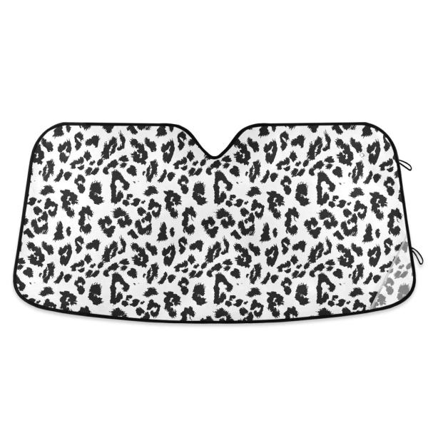 商品名:  ALAZA Black &amp; White Leopard Print Cheetah Car Windshield Sun Shade Front Window Sunshade Cover Foldable Sun Sh...