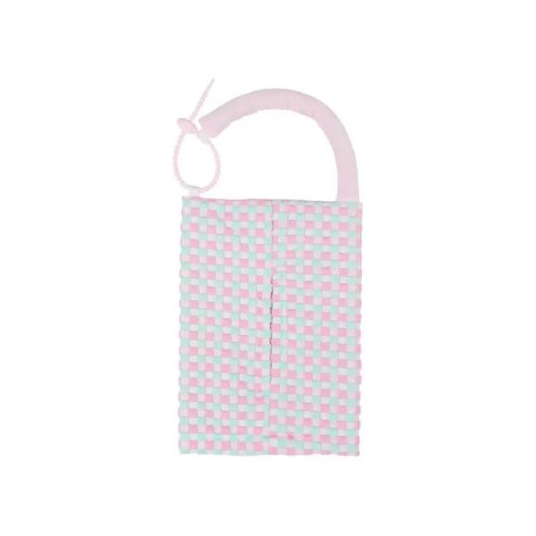 商品名: クリームがテーマの車用ティッシュホルダー、愛らしい吊り下げ可能なデザイン、車の装飾シートバックオーガナイザーとしてもお使いいただけます。ピンク Cream Themed Car Tissue Holder, Adorable ha...