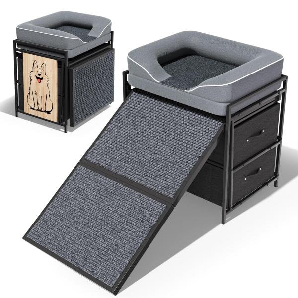 商品名:  Dog Window Perch with Sofa for Dog&amp;Cat，Dog Window Seat for Home Elevated Pet Bed，Indoor Pet Perch with Anti-Sl...